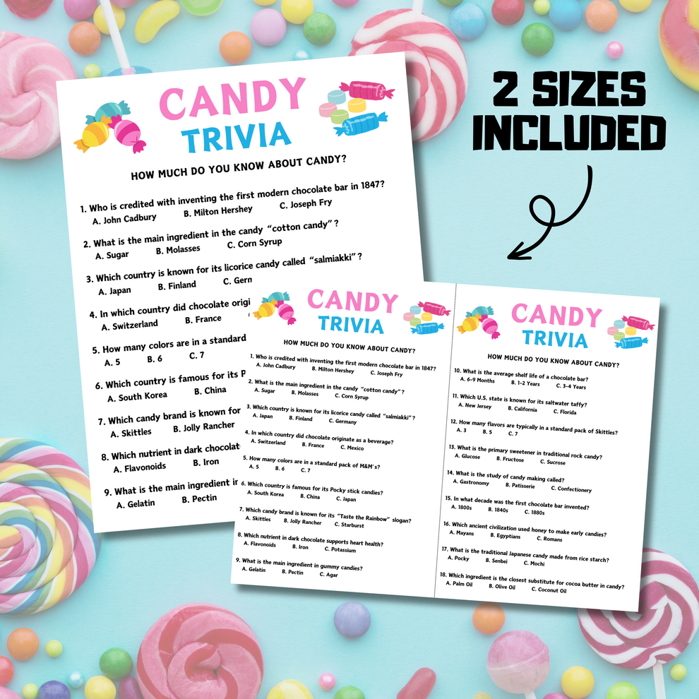 Candy Trivia Game | Candy Knowledge Quiz Game – Funny Print For You