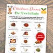Christmas Dinner Guess Price Game | Christmas Family Game – Funny Print ...