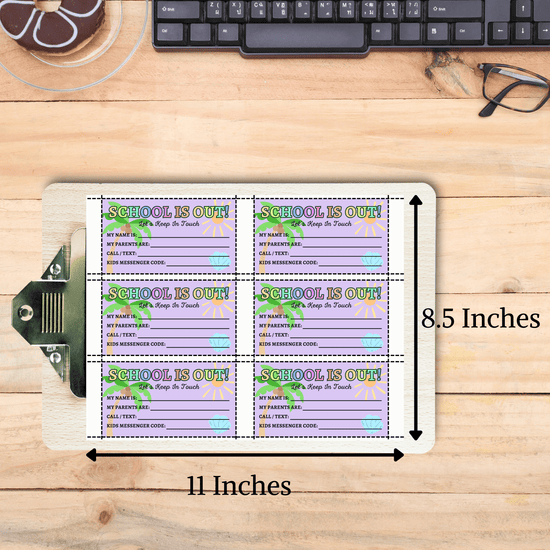 Editable Kids Contact Card, Keep In Touch Cards, Perfect for School Fr ...