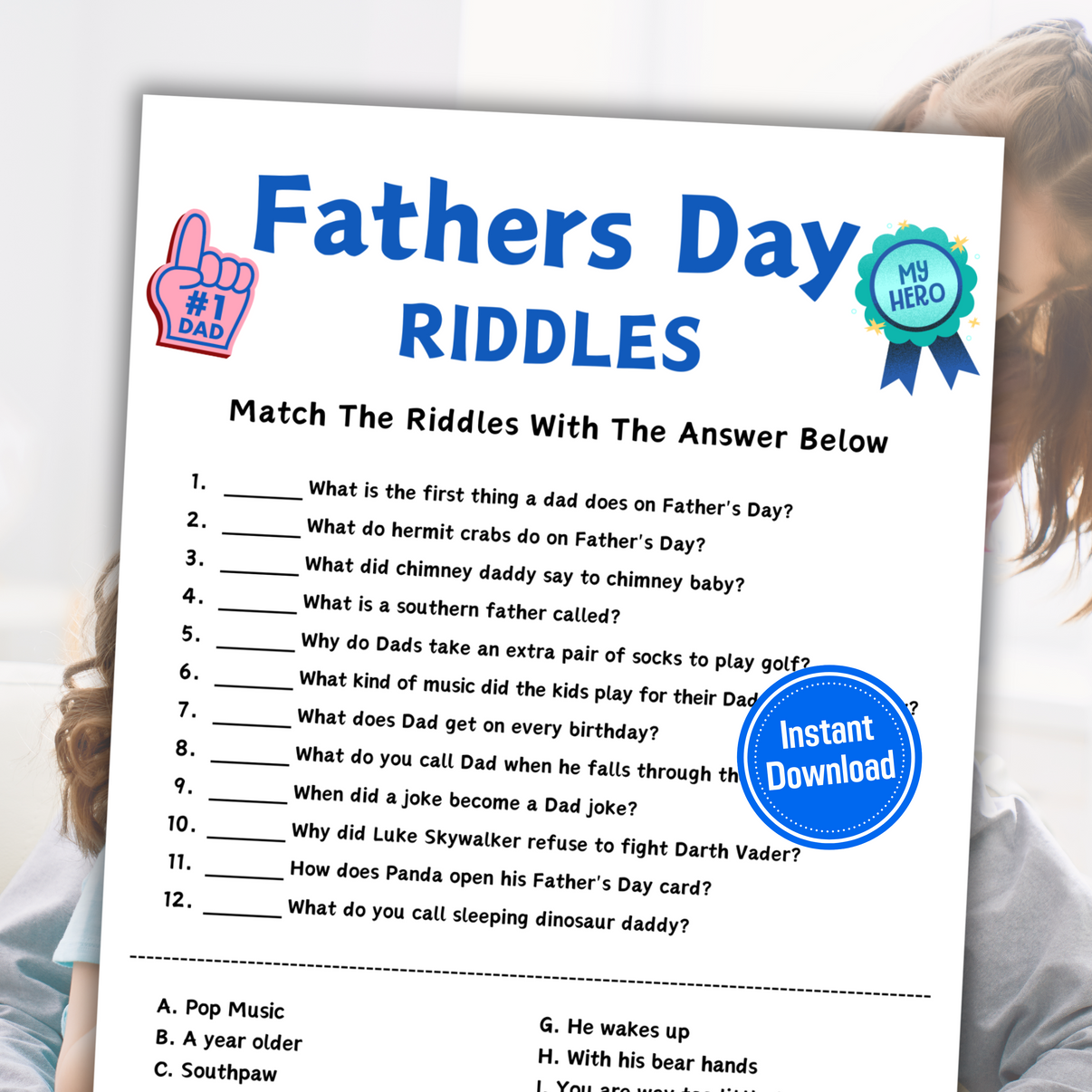 Fathers Day Riddles Game | Fun Dad Jokes and Riddles – Funny Print For You