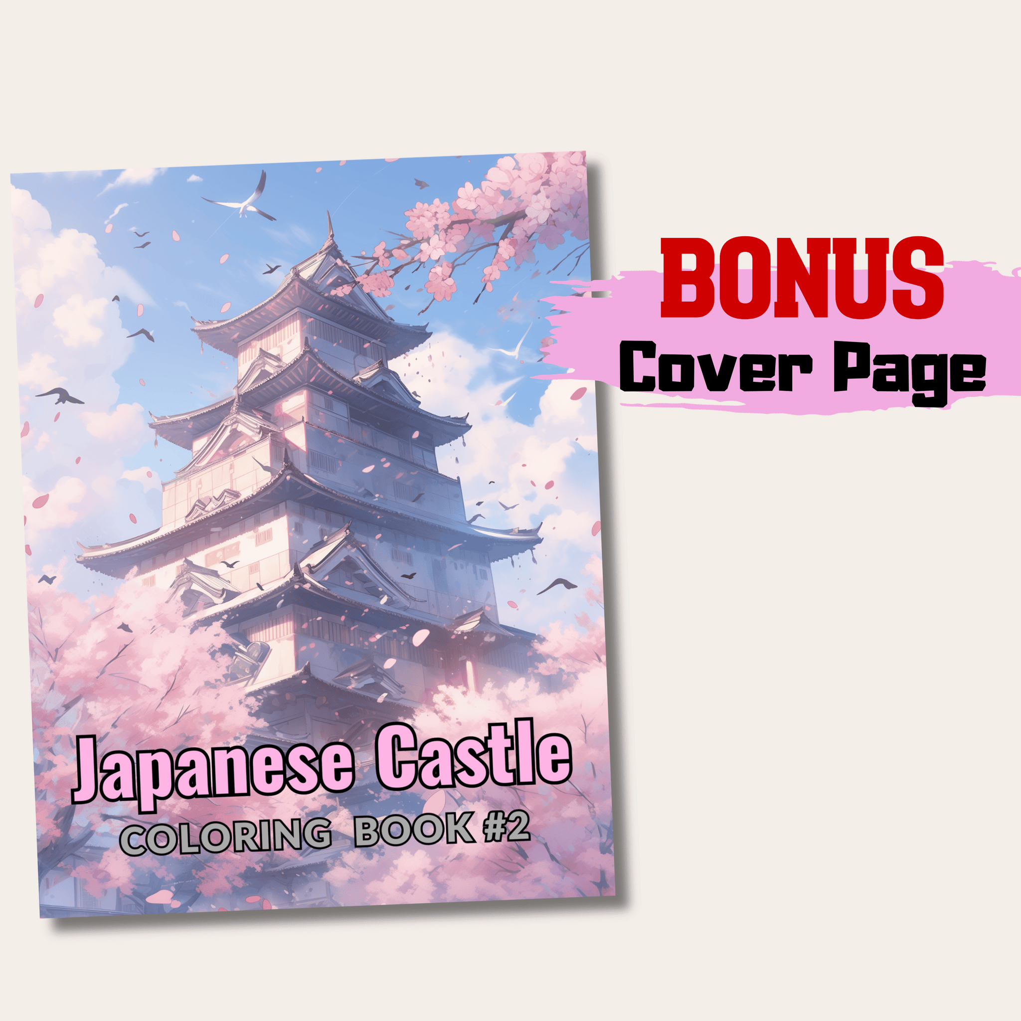 Japan Castle Coloring Book, 20 Pages of Beautiful Castles in Japan for ...