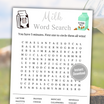 Milk Word Search Game | Minimalist Milk Word Find Game – Funny Print ...