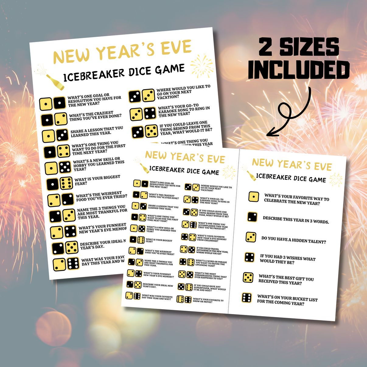 New Year's Eve Games Bundle | New Year Party For All Age – Funny Print ...