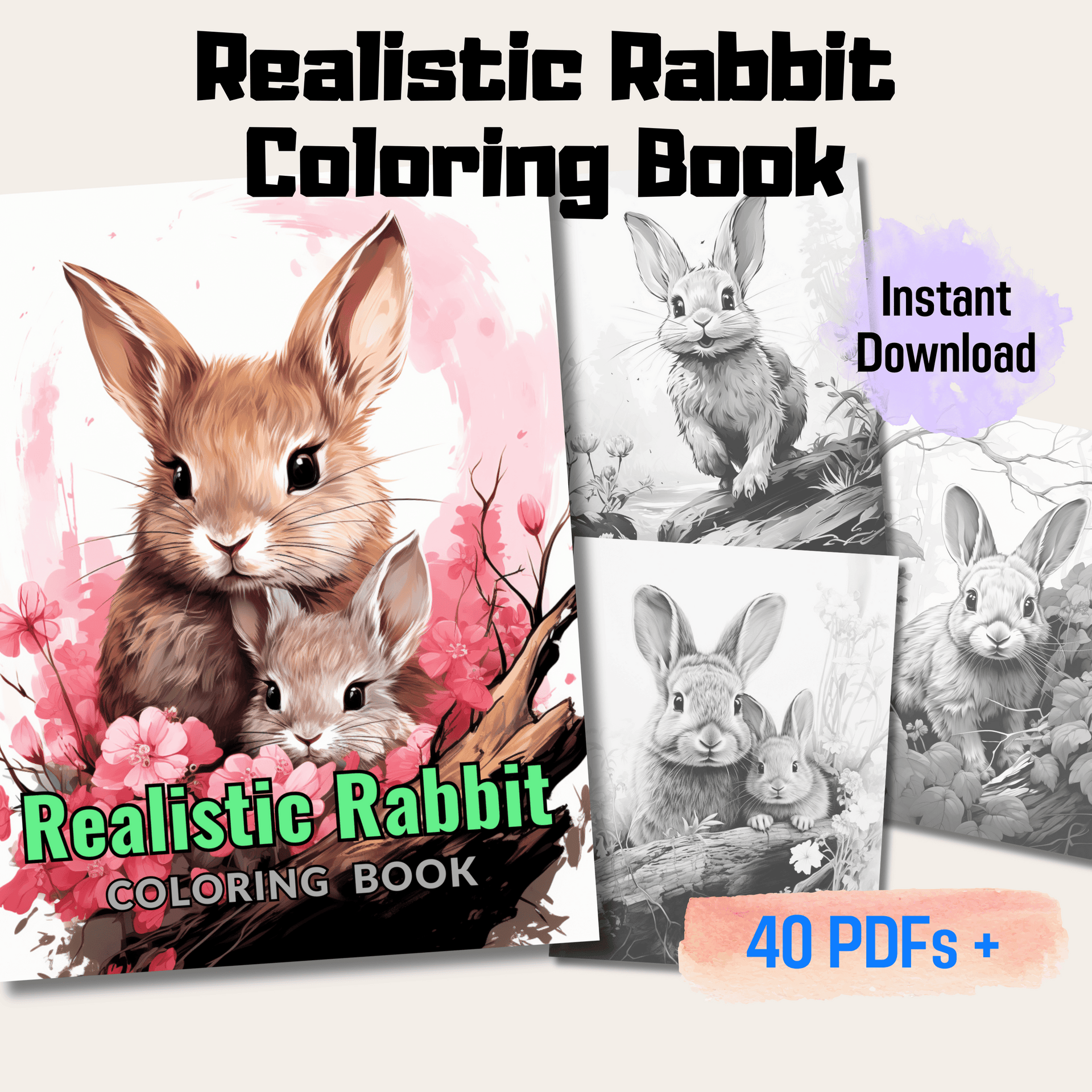 bunny rabbit coloring book