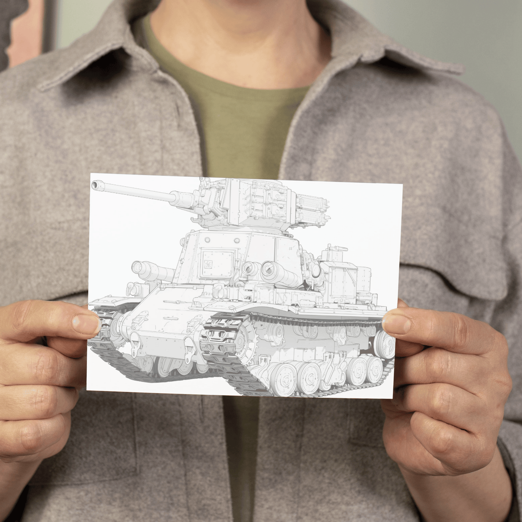 Tank Coloring Book, 20 Pages of Military Vehicle Designs for All Ages ...