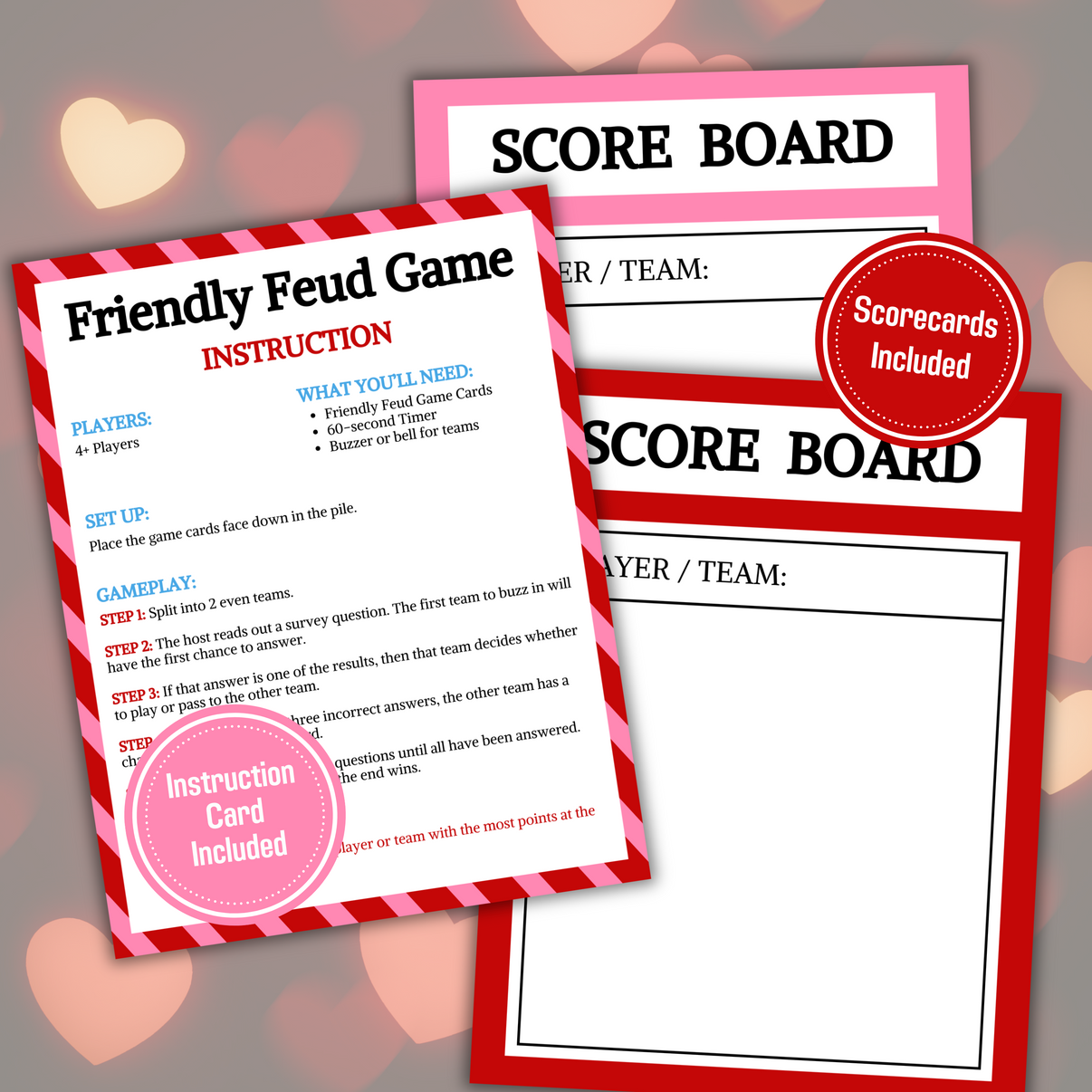 Valentine's Friendly Feud Game | Office Party Valentines Game – Funny ...