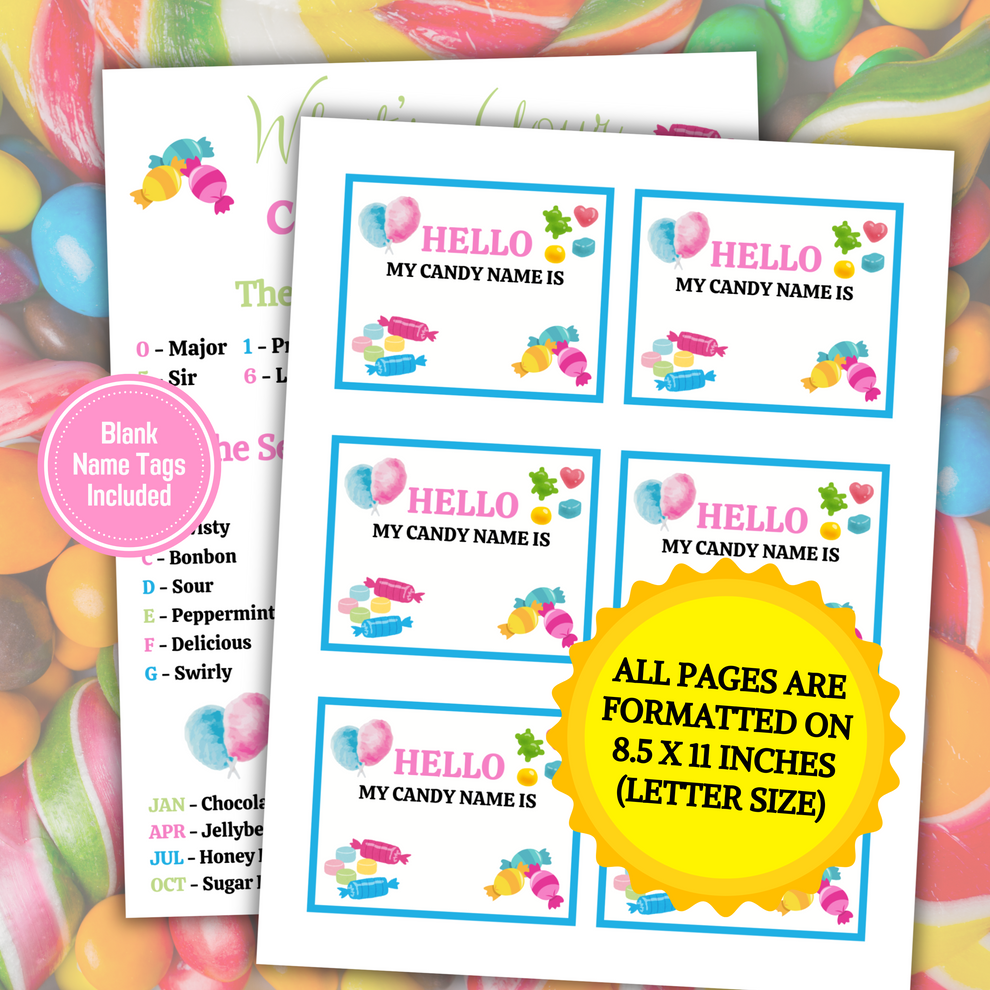 What's Your Candy Name Game | Printable Candy Name Generator – Funny ...