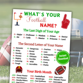 What's Your Football Name Game | American Football Name Generator ...