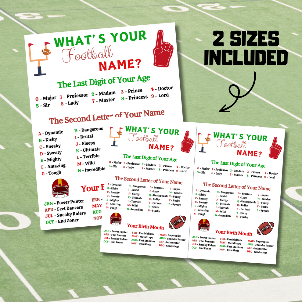What's Your Football Name Game | American Football Name Generator ...