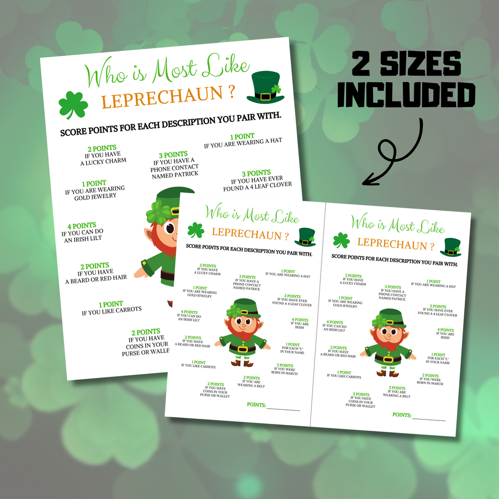 Who is Most Like a Leprechaun Game | St. Patrick's Most Likely to Game ...